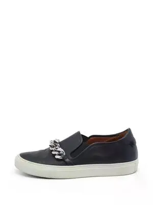 Givenchy Leather Sneakers With Chain Detail - Black