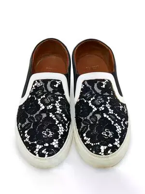 Givenchy Lace Leather Slip-on Sneakers