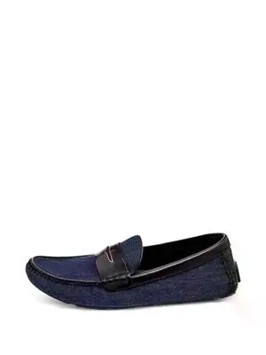 LOUIS VUITTON Penny Strap Loafers - Blue