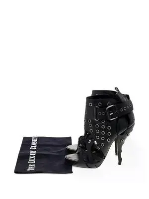 Givenchy Leather Strappy Ankle Boots With Silver-tone Eyelets