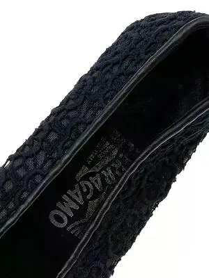 FERRAGAMO Lace Strap Ballet Flats