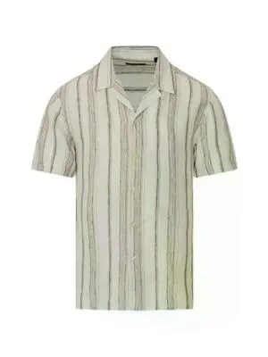 PATRICK ASSARAF Dobby Striped Short-sleeve Shirt
