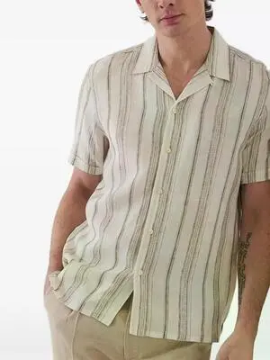 PATRICK ASSARAF Dobby Striped Short-sleeve Shirt
