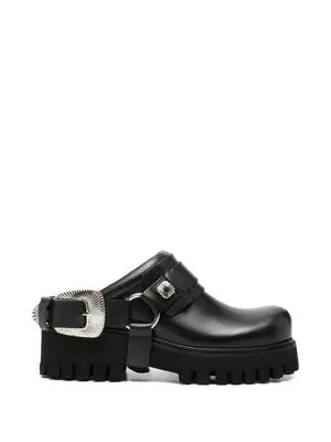 Toga Buckle-detail Lug-sole Mules