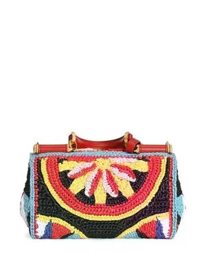 Dolce & Gabbana Mini My Sicily Handbag In Raffia