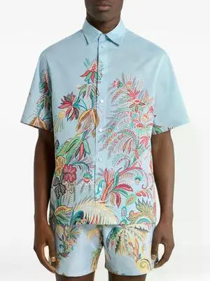 Etro Floral-print Short-sleeved Shirt