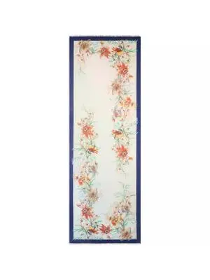 Etro Floral-motif Cotton Scarf - Neutrals
