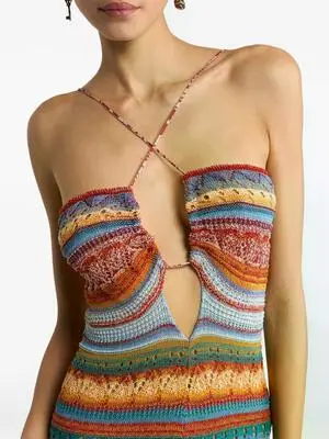 Etro Striped Knitted Maxi Dress