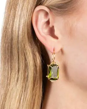 Alexis Bittar Imperial Noir Baguette Drop Earrings
