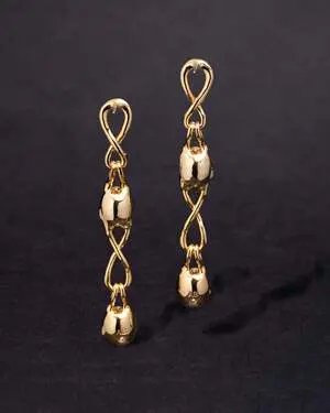Alexis Bittar Infinity Knot Crystal Drop Earrings - Basil