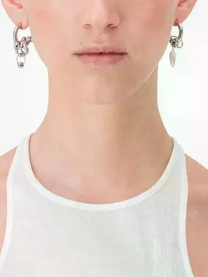 JUSTINE CLENQUET Danielle Pearl-embellished Hoop Earrings