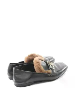 LOUIS VUITTON Logo Plaque Loafers