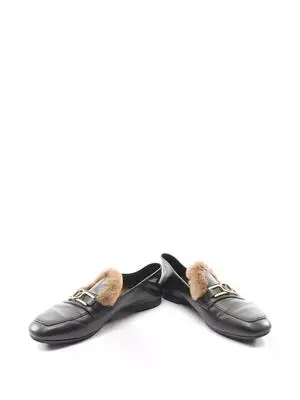 LOUIS VUITTON Logo Plaque Loafers