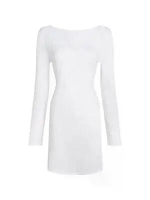 Karl Lagerfeld Textured Faux-pearl Beach Dress - White