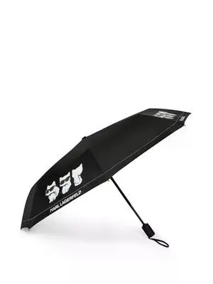Karl Lagerfeld Small Ikon Choupette Umbrella - Black