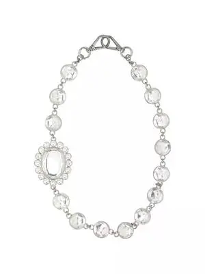Miu Miu Crystal-embellished Necklace - Silver