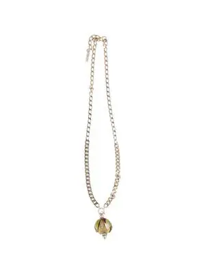 Escada Gold-tone Floral Pendant Necklace - Silver