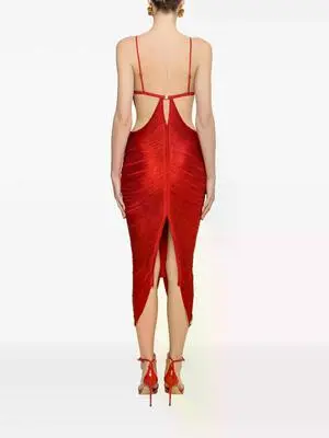 NISSA Fringed Cut-out Dress