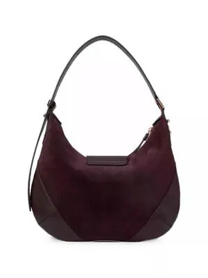 JIMMY CHOO Bar Suede Hobo Shoulder Bag - Brown