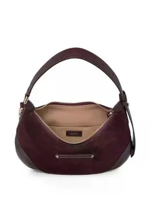 JIMMY CHOO Bar Suede Hobo Shoulder Bag - Brown