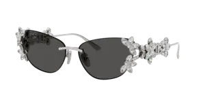 Dolce & Gabbana Embellished Cat Eye Sunglasses - Dark Grey