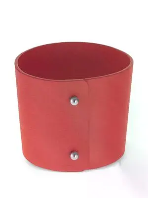 Christofle Objets Miroir Logo-embossed Leather Cup Sleeve