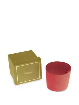 Christofle Objets Miroir Logo-embossed Leather Cup Sleeve