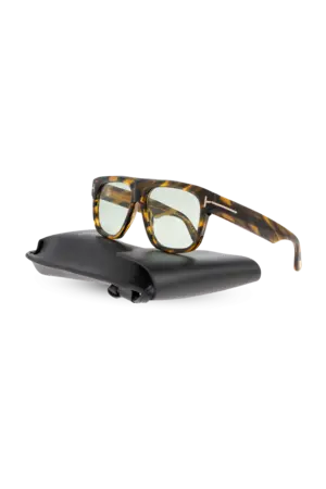 TOM FORD Rectangular Sunglasses With Tortoiseshell Pattern