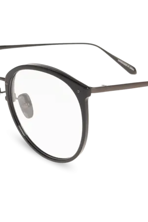 Linda Farrow Kings" Round Frame Eyeglasses - Black