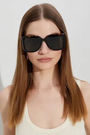 Linda Farrow Helena Rectangular Sunglasses
