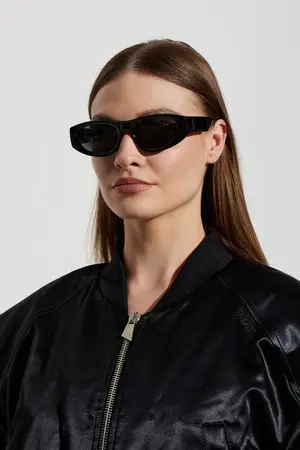 Attico Linda Farrow X Acetate Cat Eye Sunglasses - Black