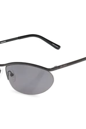 Attico Linda Farrow X Oval Sunglasses - Black