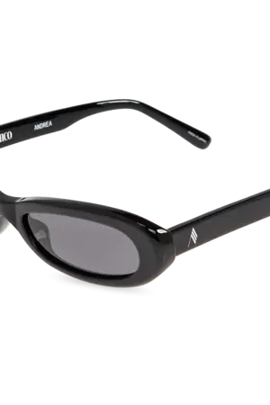 Attico Linda Farrow X Oval Sunglasses - Black