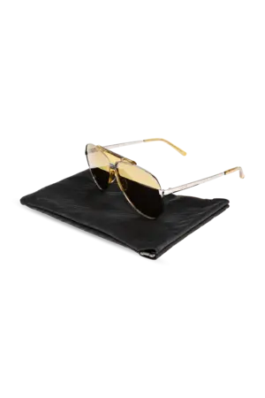 Attico X Linda Farrow Aviator Sunglasses - Silver