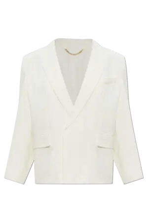 Victoria Beckham Double-breasted Blazer With Double Back Vent - Cream