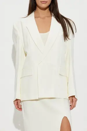 Victoria Beckham Double-breasted Blazer With Double Back Vent - Cream