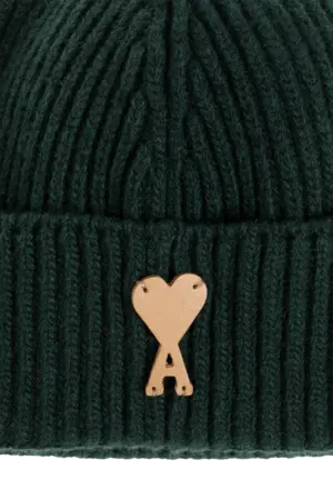 AMI Paris Wool Beanie - Green