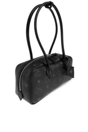 Mcm Aren' Embossed Leather Bag - Black