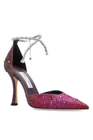JIMMY CHOO Stevie 100 Embellished Stiletto Pumps - Purple