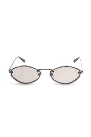 Jacquemus Oval-shaped Sunglasses With Minimalist Steel Frames - Silver