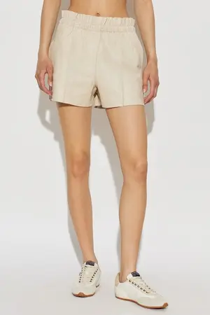 ALLSAINTS Fran Lambskin Leather Shorts