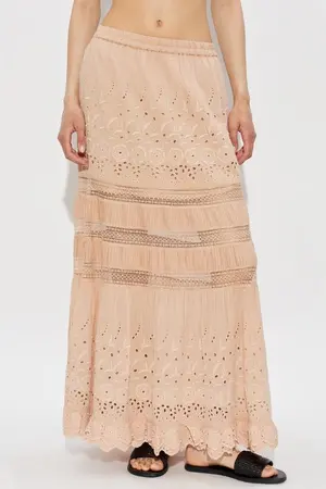 ALLSAINTS Camille Embroidered Maxi Skirt - Pink