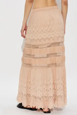 ALLSAINTS Camille Embroidered Maxi Skirt - Pink