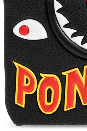 A BATHING APE Leather Pouch With Shark Applique