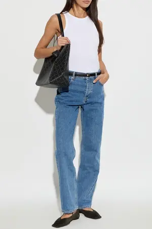 BY MALENE BIRGER Chicago" Straight Leg Jeans In Medium Wash Denim - Blue