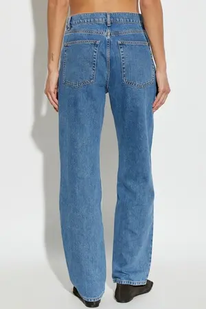 BY MALENE BIRGER Chicago" Straight Leg Jeans In Medium Wash Denim - Blue