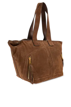 ALLSAINTS Jean Rey Suede Tote Bag - Brown