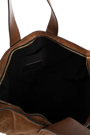 ALLSAINTS Jean Rey Suede Tote Bag - Brown