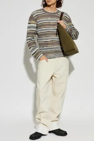 A.p.c. Striped Pattern Crew Neck Sweater