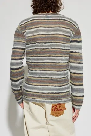 A.p.c. Striped Pattern Crew Neck Sweater